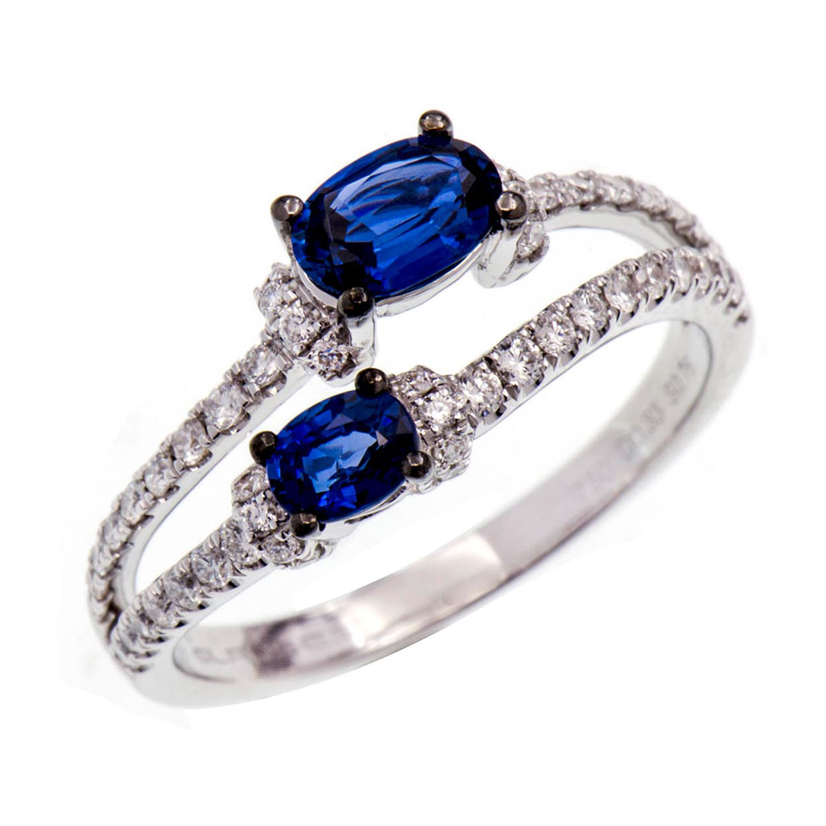 ANILLO ZAFIRO ORO BLANCO 001287 - glauser