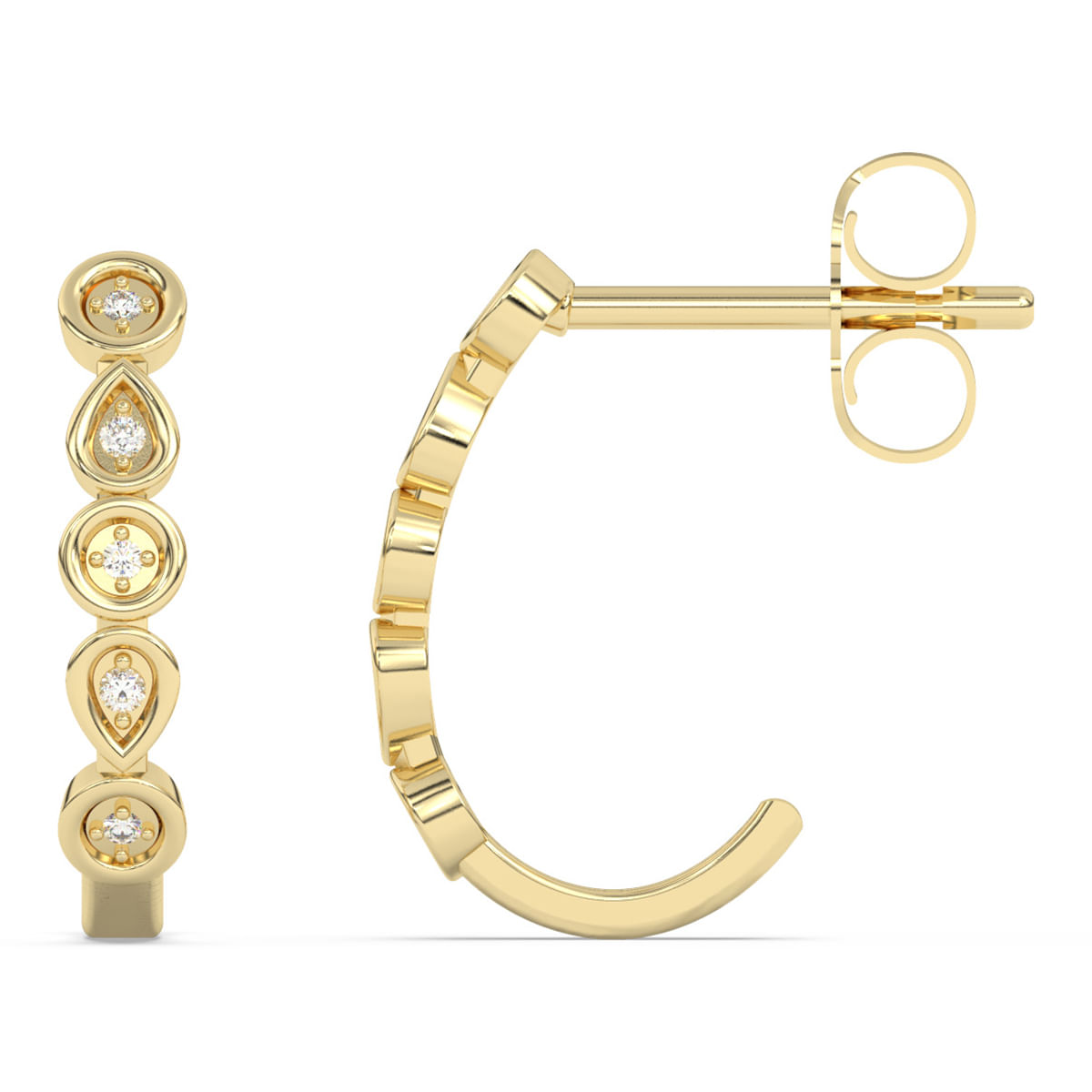 ARETES DIAMANTE ORO AMARILLO 001532 - glauser